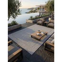 KADIMA DESIGN Teppich Outdoor ALSTER in Silber, einfarbig, 280 x 370 cm