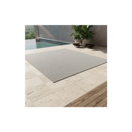 KADIMA DESIGN Outdoorteppich LERMOOS, einfarbig, Grau, 120 x 170 cm