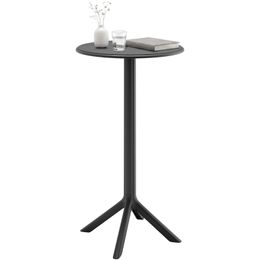 CLP Stehtisch wetterfest stabil Tomas, Gartentisch rund &Oslash; 60 cm H&ouml;he 107 cm, Outdoortisch Polypropylen UV-best&auml;ndig winterfest