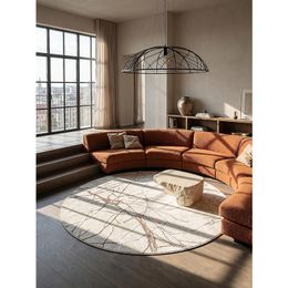 Teppich Polyester Creme 200x200 cm - KAVALA KADIMA DESIGN