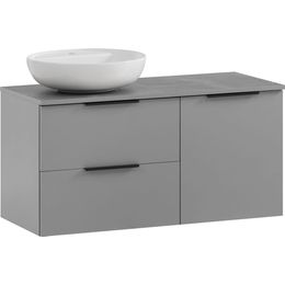 Waschtisch Schildmeyer, B:92,3cm H:59,5cm T:45cm, grau, Holzwerkstoff, Badezimmer, Waschtische, "Alessio", Solide Verarbeitung - Dieses Produkt ist