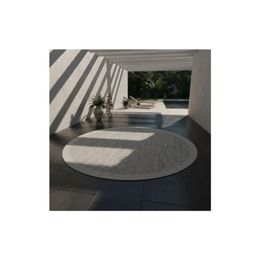 KADIMA DESIGN Teppich Outdoor DAFNE in Grau, einfarbig, &Oslash; 120 cm