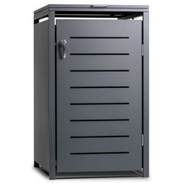 DEGAMO M&uuml;lltonnenbox K&Ouml;LN 60x62x102cm f&uuml;r Tonnen 120 Liter, Stahl anthrazit