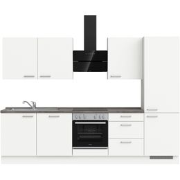 K&uuml;chenzeile Nobilia, B:300,3cm H:216,6cm T:60cm, wei&szlig;, Komplettk&uuml;chen-Sets, ""Touch II", NEU: individuell anpassbar mit gratis Profi-Beratung",