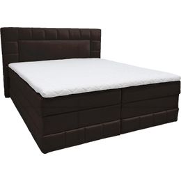 Boxbett OTTO HOME, B:195cm L:210cmschwarz, Holz teilmassiv, Holzwerkstoff, Spanplatte, Komplettbetten, "PHILIPPA, Polsterbett mit Bettkasten, mit