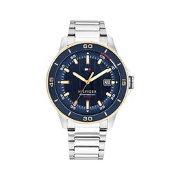 Tommy Hilfiger Herren Quarzuhr "REMY", silber, Armbanduhren, Armbanduhr, Herrenuhr, Edelstahlarmband, analog, Tag