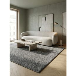 KADIMA DESIGN Teppich Kurzflor AMMER in Grau, einfarbig, 200 x 290 cm