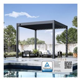 Weide Classic Pavillon Terrassen&uuml;berdachung Aluminium 3 X 3 M Anthrazit