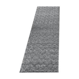 KADIMA DESIGN Teppich Hochflor TALFER in Grau, geometrisch, 80 x 250 cm