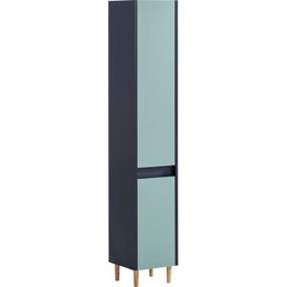 Hochschrank Welltime, B:30,2cm H:170cm T:33cm, blau, FSC-zertifizierter Holzwerkstoff, Badezimmer, Schr&auml;nke, "Lovis, Hochschrank, Made in Germany, B: