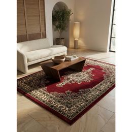 KADIMA DESIGN Kurzflorteppich TANNHEIM, orientalisch, Florh&ouml;he 12 mm, Rot, 300 x 400 cm