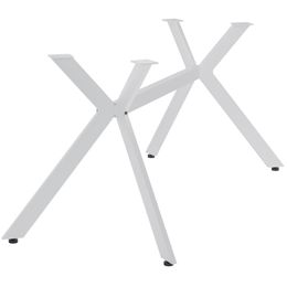 CLP Tischbeine Cascada Wei&szlig;, Tischgestell in X-Form f&uuml;r Esstisch, K&uuml;chentisch und Schreibtisch, ideal f&uuml;r DIY-Projekte, belastbar bis 120 kg