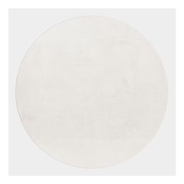KADIMA DESIGN Kurzflorteppich Waschbar NECKAR, einfarbig, Creme, &Oslash; 120 cm