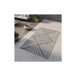 KADIMA DESIGN Outdoorteppich LIRIA, gestreift, Grau, 120 x 170 cm