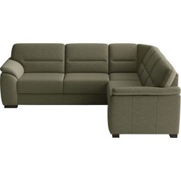 Sit & More Ecksofa SIT & MORE, B:255cm H:88cm T:225cm, gr&uuml;n, 100% Polyester, Wohnzimmer, Sofas, "Montego L-Form, B: 256 cm, gro&szlig;e Stoffauswahl, Komfortsitzh&ouml;he