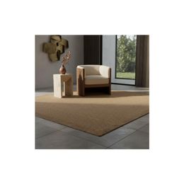 KADIMA DESIGN Teppich Outdoor DAFNE in Braun, einfarbig, 80 x 250 cm