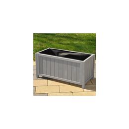 dazikemo Pflanzkasten / Pflanztrog grau 75 x 35 x 36 cm