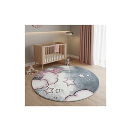 KADIMA DESIGN Kinderteppich TASNA, mit B&auml;ren-Motiv, Rosa, &Oslash; 160 cm