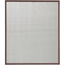Insektenschutz-Fensterrahmen "MASTER SLIM POLLE", B/H: 100cm x 120cm, braun, Hecht INTERNATIONAL, Insektenschutzgitter, Pollenschutzgewebe Ma&szlig;e