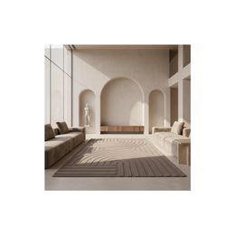 Teppich Kurzflor Waschbar LAVAREDO in Beige, im Boho-Stil, 80 x 250 cm