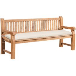 CLP Gartenbank wetterfest Daxon, inklusive Sitzkissen, 2 bis 4 Sitzer, Teakholz robust und pflegeleicht, f&uuml;r Terrasse und Balkon