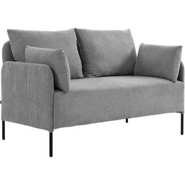 CLP Couch 2-Sitzer bequem Ziden, Sofa gepolstert mit Kissen, Polsterm&ouml;bel bequem bis 300 kg belastbar