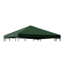 DEGAMO Ersatzdach f&uuml;r Metall- und Alupavillon 3x3 Meter gr&uuml;n, wasserdicht PVC-beschichtet
