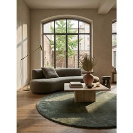 Teppich Hochflor Waldgr&uuml;n 120x120 cm - ALDAN KADIMA DESIGN
