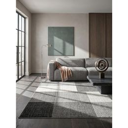 Niederflor-L&auml;ufer Kurzflor Grau 80x140 cm - THUR KADIMA DESIGN