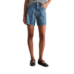 Marc O'Polo Damen Shorts "aus Rigid Denim", blau, Gr. 30, MARC O'POLO DENIM, unifarben, Denim/Jeans, Obermaterial: 100% Baumwolle, Hosen