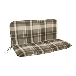 DEGAMO Auflage SEATTLE f&uuml;r Bank 2-sitzer, grau/beige kariert
