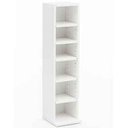 FineBuy B&uuml;cherregal SV51375 Standregal 21x91x25,5cm Wandregal 6 F&auml;cher Holzregal