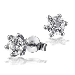 Firetti Damen Paar Ohrstecker "Schmuck Geschenk Silber 925 Ohrschmuck Ohrringe Solit&auml;r Lab Grown", 6,1mm, 1 VS = sehr kleine Einschl&uuml;sse, Silber 925