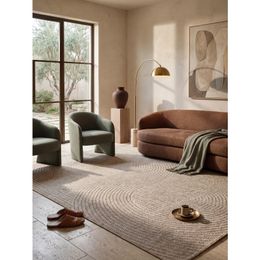 KADIMA DESIGN Flachgewebe-Teppich Polypropylen Beige 160x220 cm - BORNO Kadima
