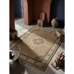 KADIMA DESIGN Kurzflorteppich GEISLER, orientalisch, Beige, 80 x 150 cm