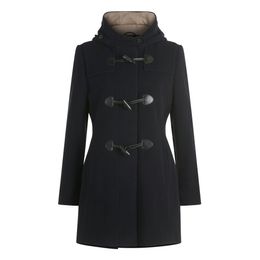 Gil Bret Damen Dufflecoat, blau, Gr. 48, unifarben, Fleece, Obermaterial: 75% Wolle, 20% Polyamid, 5% Kaschmir, M&auml;ntel, Mantel im Dufflecoat-Style