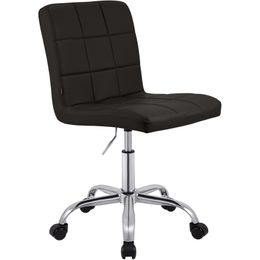 CLP Arbeitshocker h&ouml;henverstellbar mit Lehne und Rollen Darfield, Arbeitsstuhl ergonomisch 360&deg; drehbar, Kosmetikstuhl bis 150 kg belastbar
