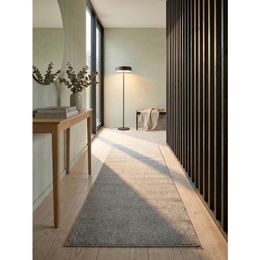 KADIMA DESIGN Kurzflorteppich MAIN, einfarbig, Creme, 80 x 150 cm