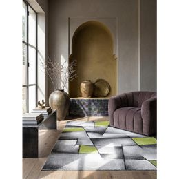 Teppich Kurzflor Gr&uuml;n 160x230 cm - BIENO KADIMA DESIGN