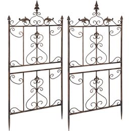 CLP 2er Set Rankgitter Metall Myrte, Rankhilfe f&uuml;r Rosen und Clematis im Landhausstil, Kletterhilfe f&uuml;r Hochbeet, Garten, Balkon oder Terrasse
