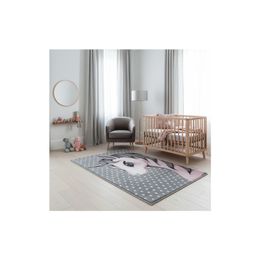 KADIMA DESIGN Spielteppich TASNA in Rosa, mit Einhorn-Motiv, 200 x 290 cm
