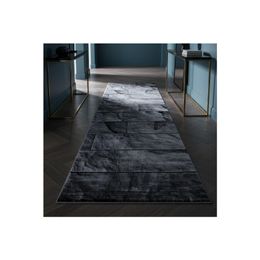 KADIMA DESIGN Teppich Kurzflor DRAU in Schwarz, in Steinoptik, 80 x 300 cm