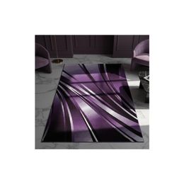 KADIMA DESIGN Teppich Kurzflor DRAU in Violett, mit abstraktem Wellenmuster, 280 x 370 cm