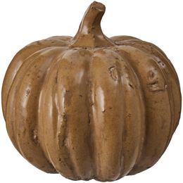 IB Laursen Terracotta K&uuml;rbis Braun glasiert &Oslash; 15 cm x H 13,5 cm