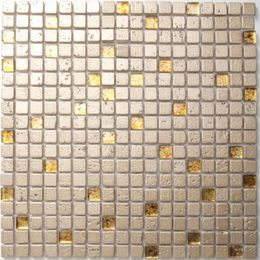 Mosaikfliese 'Supreme' Materialmix beige 30 x 30 cm