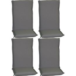 Beo Hochlehner-Auflagenset 'Atlanta' grau 52 x 120 x 8 cm 4 St&uuml;ck
