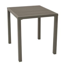 DEGAMO Bistrotisch VARENNA 60x60cm, Metall silbergrau + Kunstholz grau