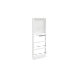 sobuy Flurschrank mit Schuhregal und Garderobe, Wandgarderobe mit 4 Regalb&ouml;den Wei&szlig; 70x12x190cm Modern