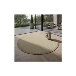 KADIMA DESIGN Teppich Outdoor DAFNE in Beige, einfarbig, &Oslash; 200 cm