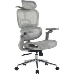 CLP B&uuml;rostuhl ergonomisch mit Kopfst&uuml;tze Jenson, Schreibtischstuhl h&ouml;henverstellbar Lehne bis 135&deg; neigbar Lordosenst&uuml;tze, Drehstuhl bis 150 kg